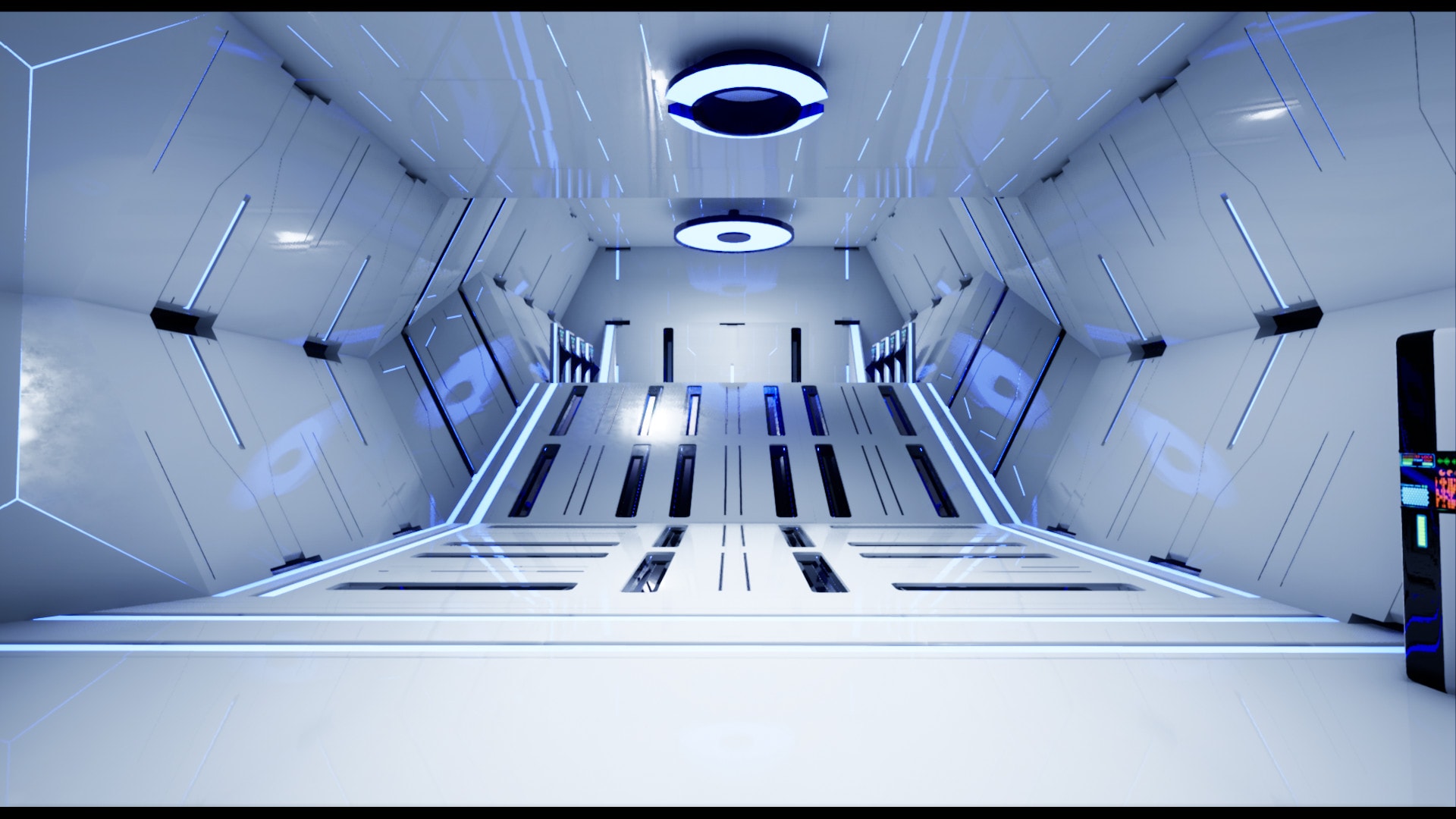 Minimalistic Modular Sci-Fi Interior in Environments - UE Marketplace