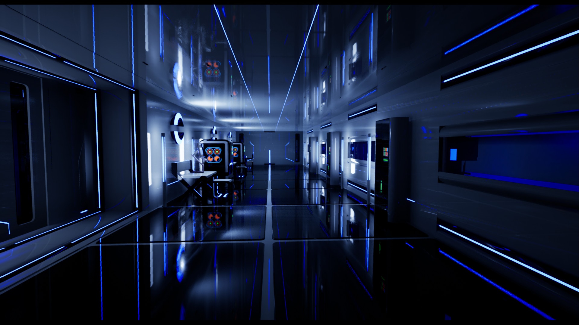 Minimalistic Modular Sci-Fi Interior in Environments - UE Marketplace