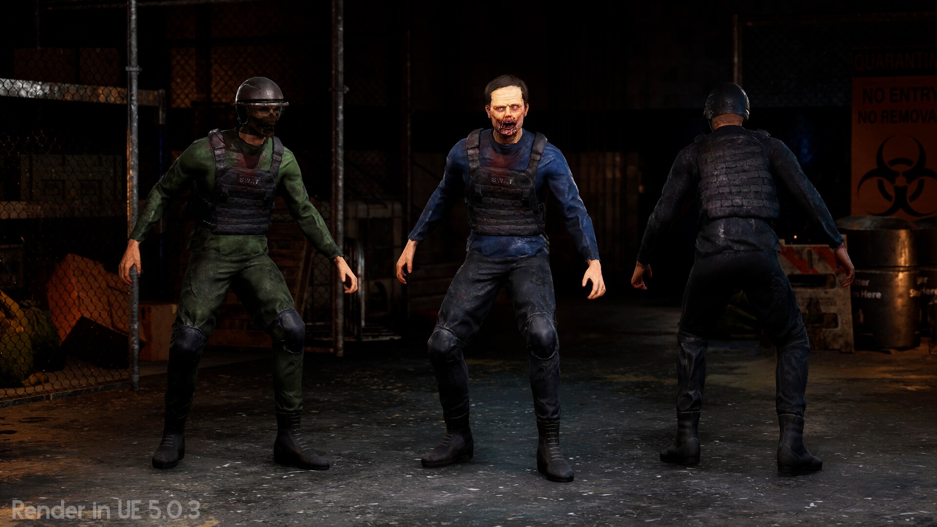 在角色创建的Urban zombie modular pack - 虚幻引擎商城