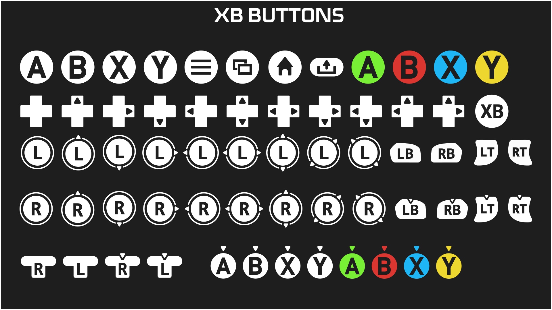 Xbox Controller Button Icons