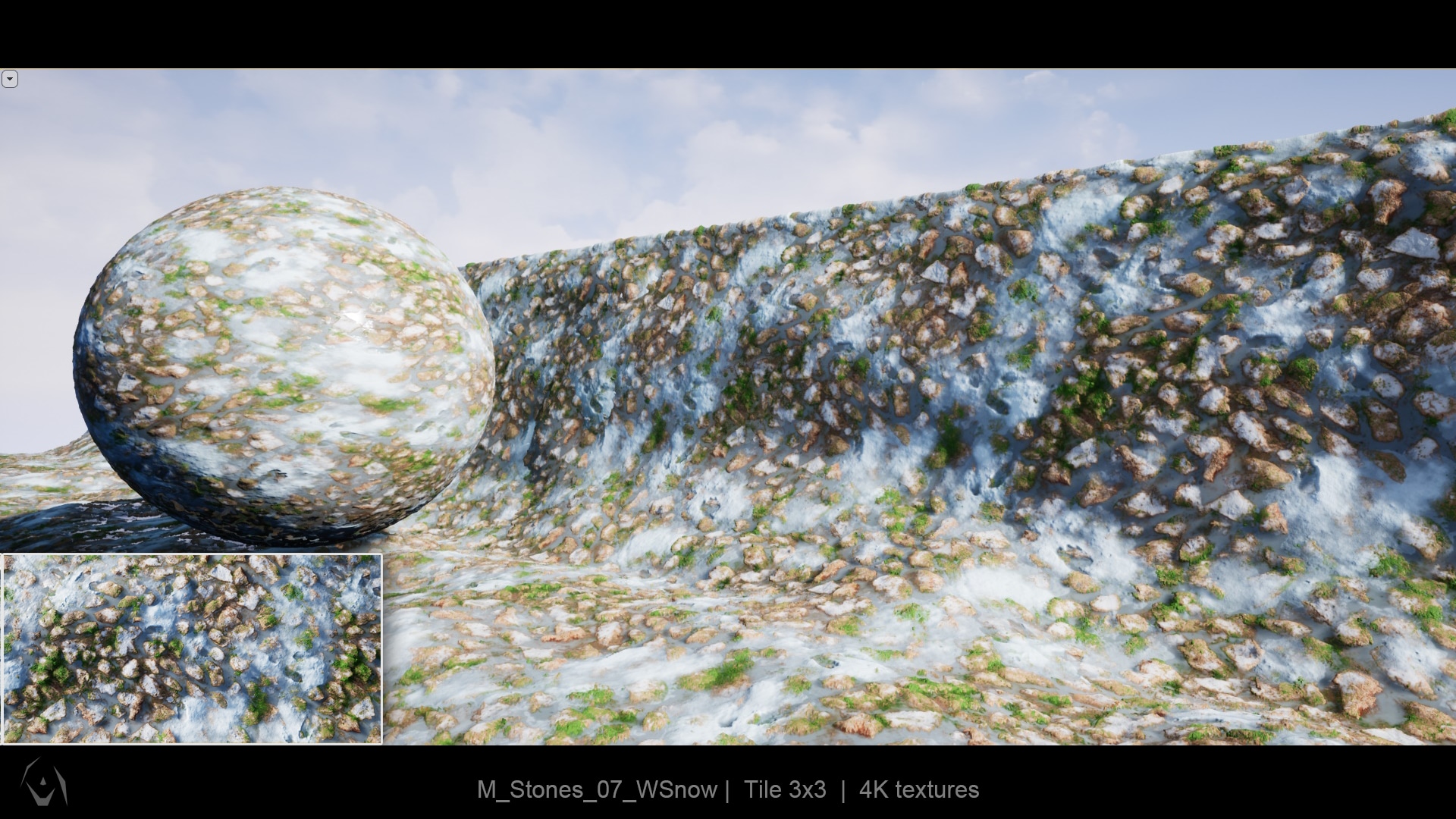 Snowy-Winter Stone Materials, 카테고리 머티리얼 - UE 마켓플레이스