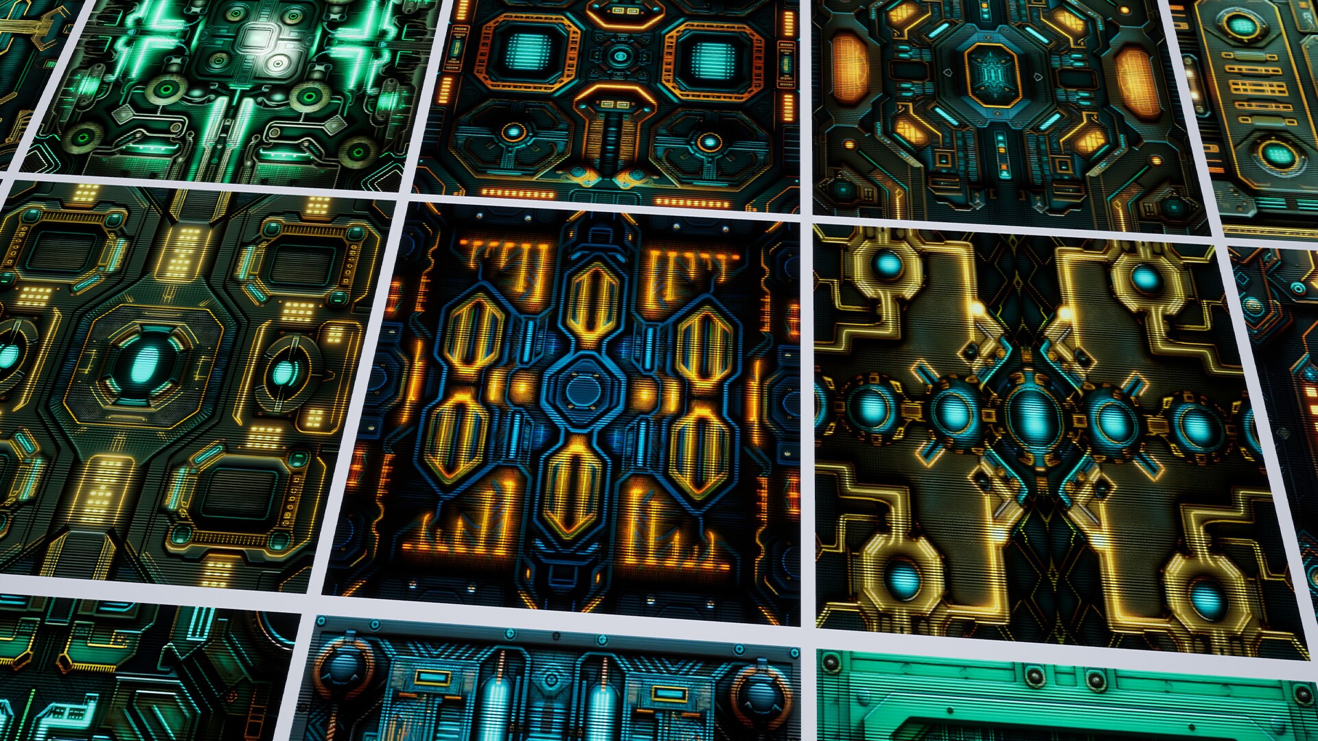 50 Cyberpunk Screen Materials Pack 02 in Materials - UE Marketplace