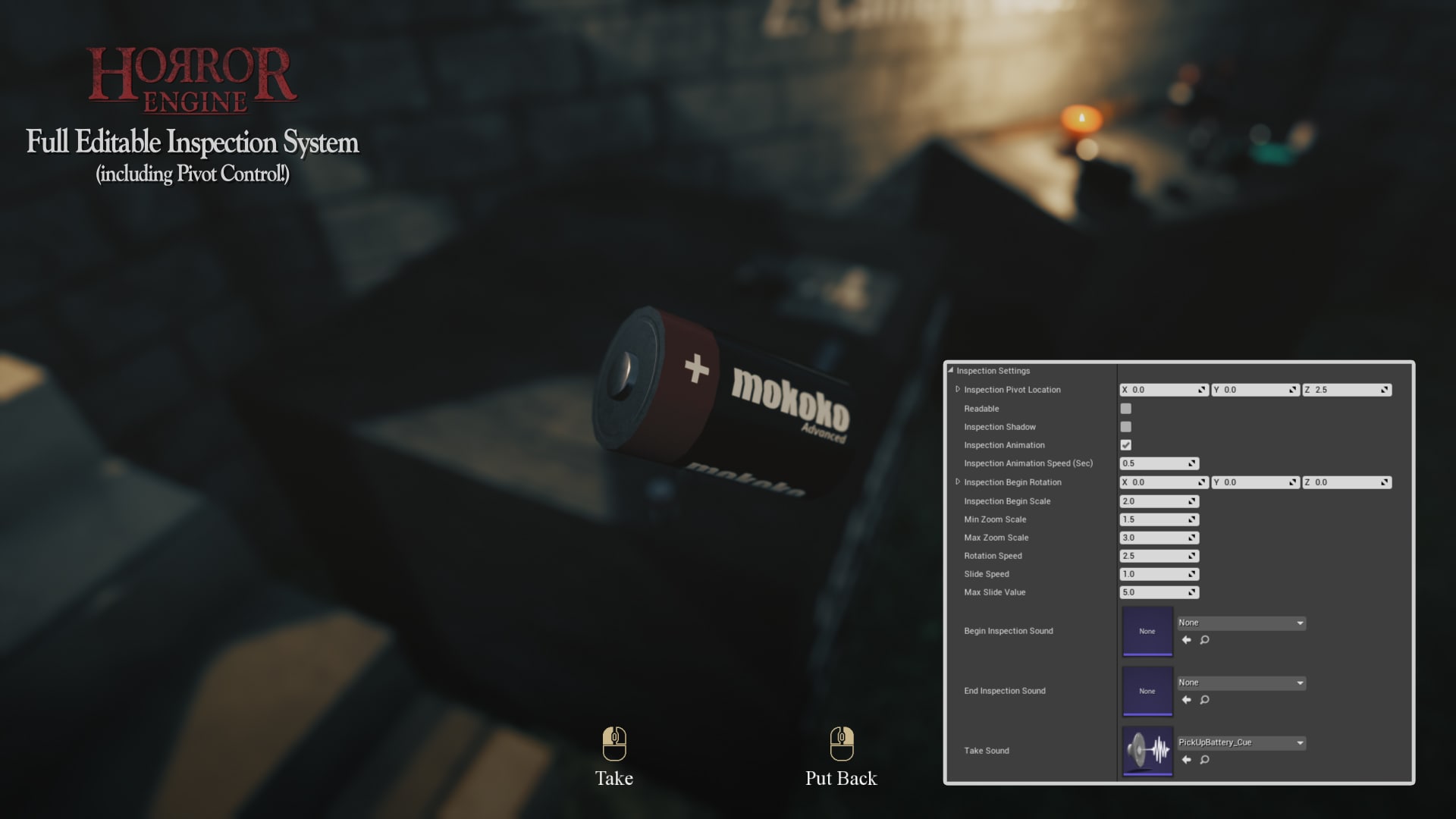 Horror Engine in Blueprints - UE Marketplace