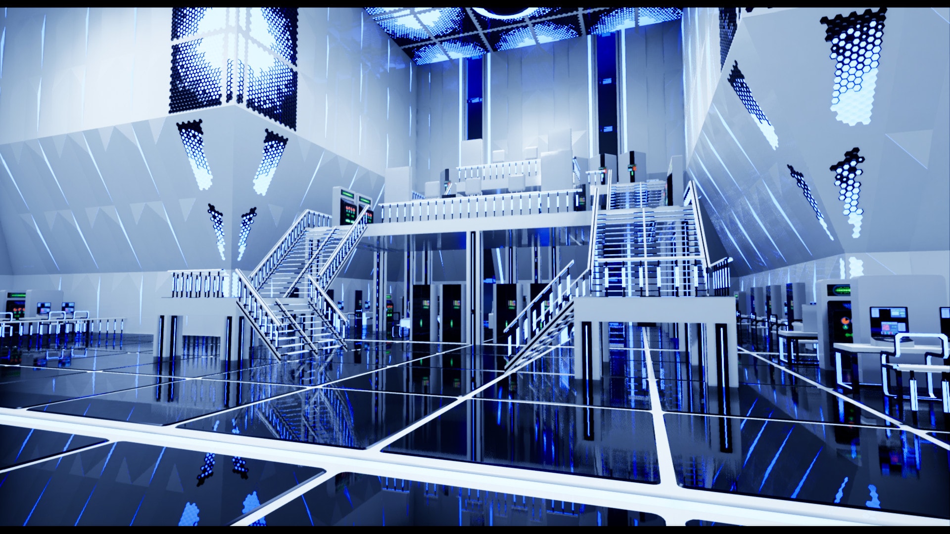 Minimalistic Modular Sci-Fi Interior in Environments - UE Marketplace