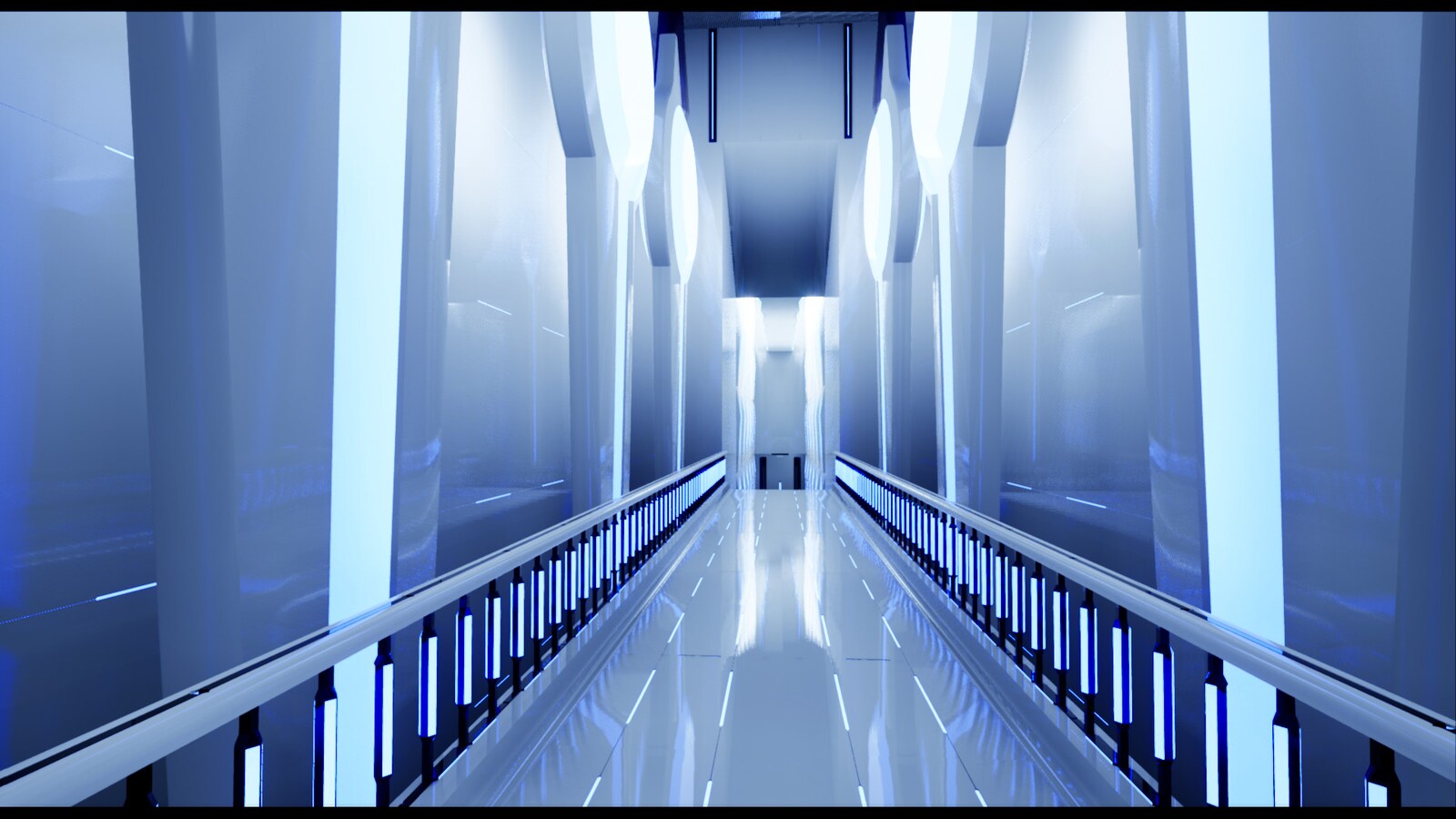 Minimalistic Modular Sci-Fi Interior in Environments - UE Marketplace