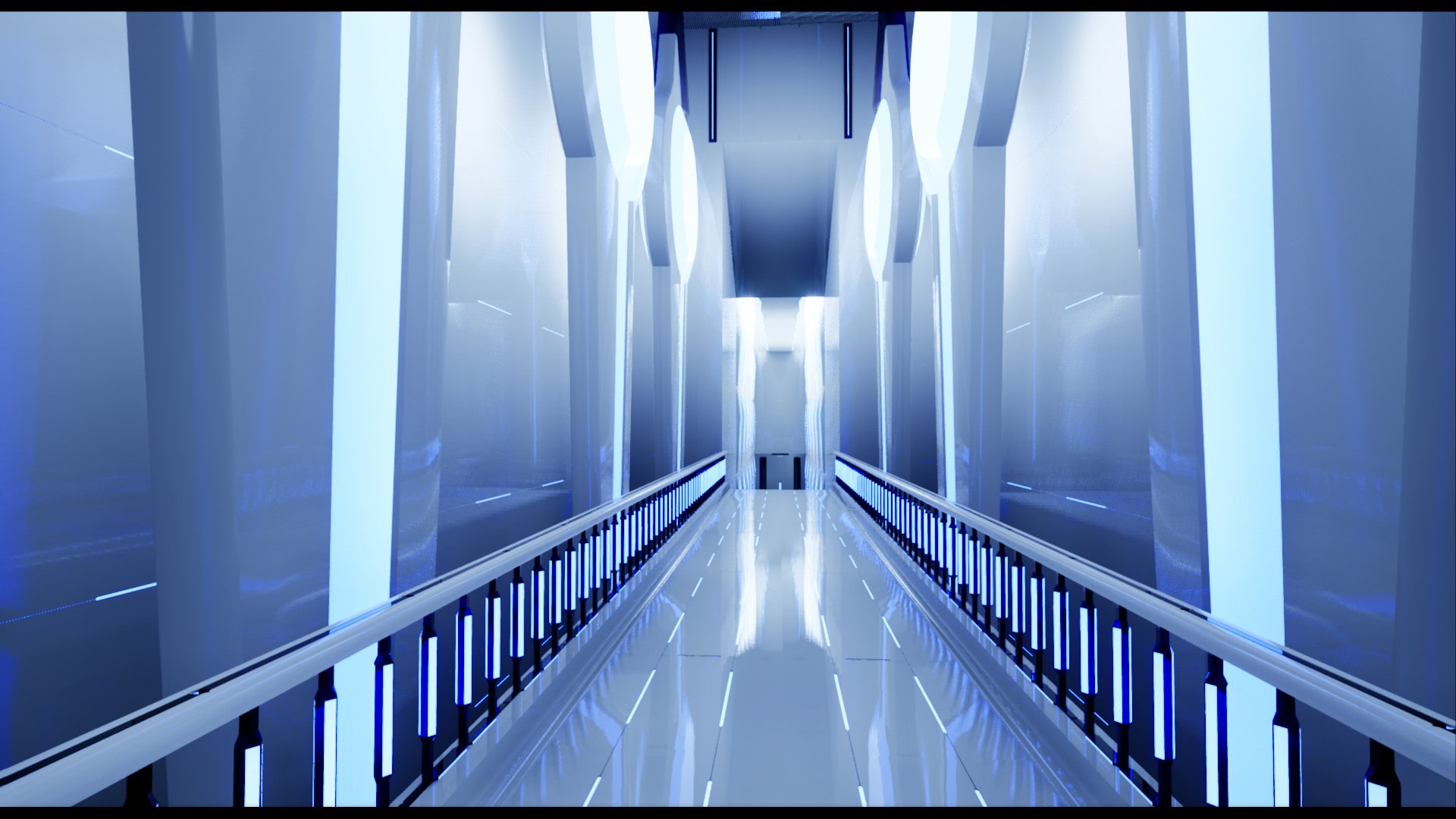 Minimalistic Modular Sci-Fi Interior in Environments - UE Marketplace