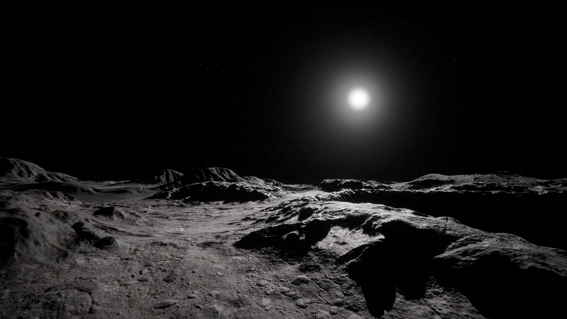 在环境创建的Moon Landscape - 虚幻引擎商城