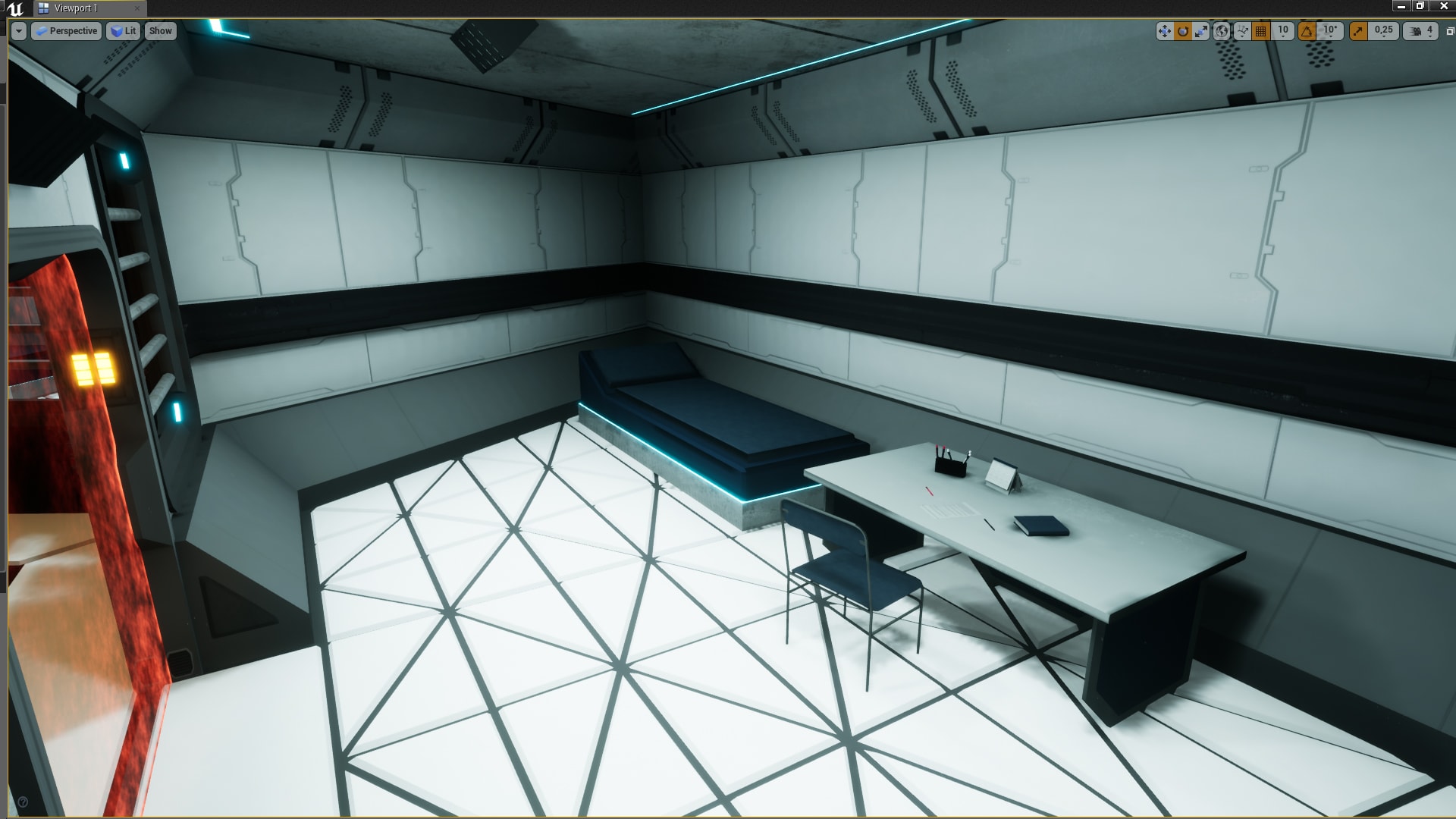 Modular Hexagonal Sci-fi Prison Level：環境 - UE マーケットプレイス