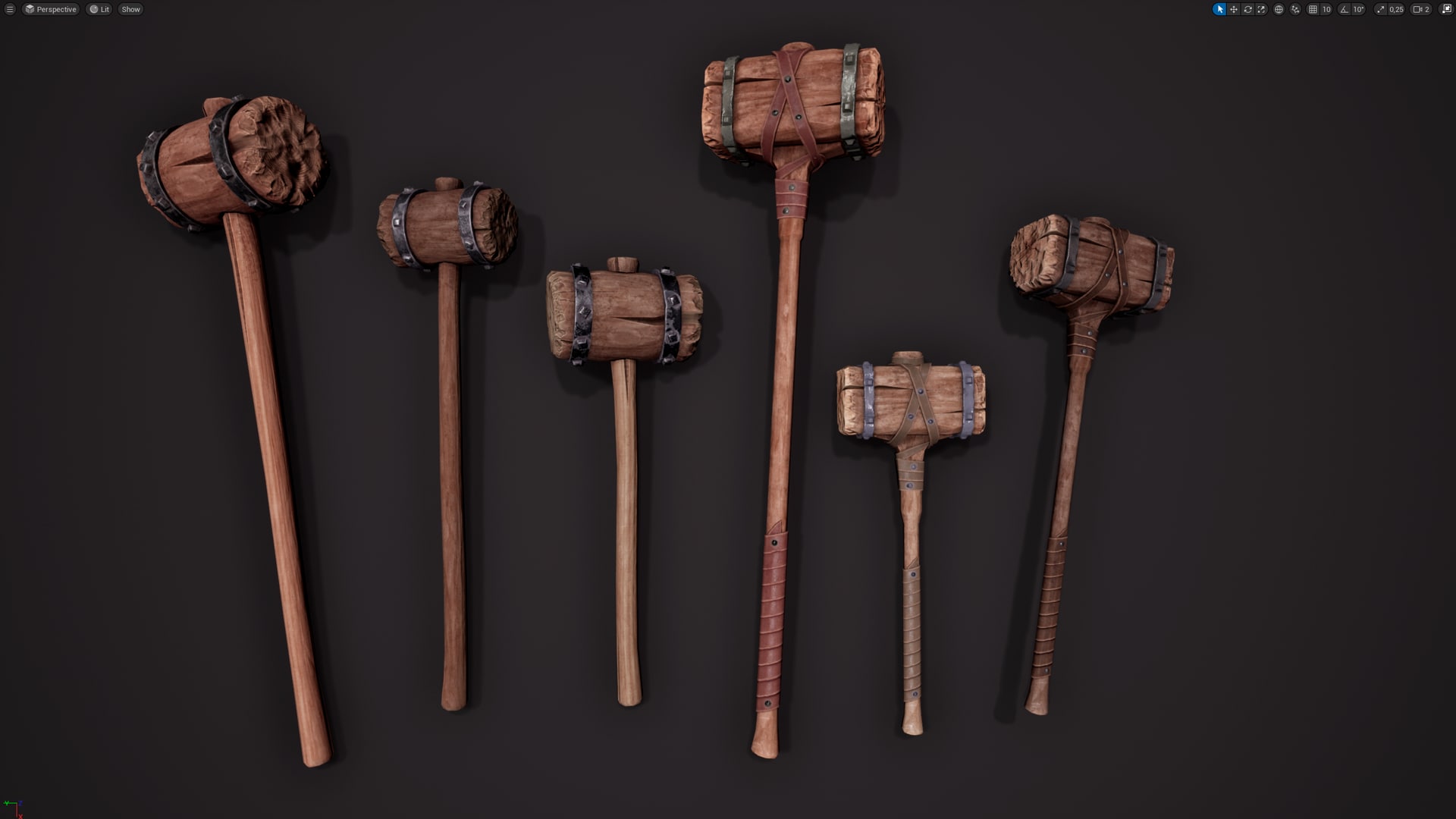 Battle Hammers Pack in Weapons - UE Marketplace