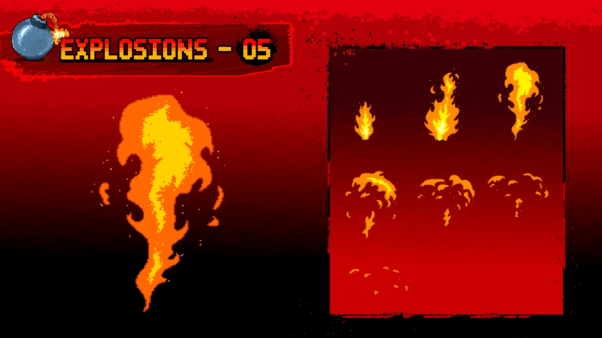 Pixel Art - Explosion Pack in 2D Assets - UE Marketplace