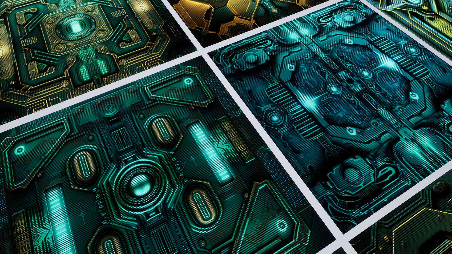 50 Cyberpunk Screen Materials Pack 02 in Materials - UE Marketplace