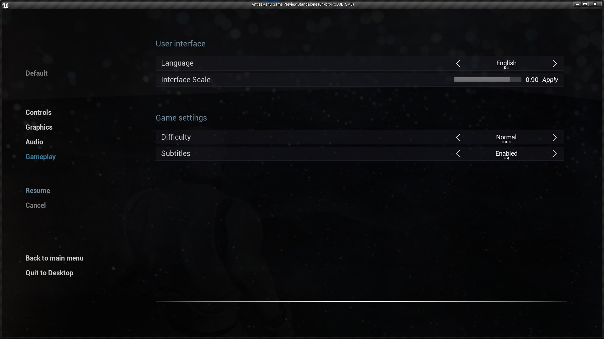 Advanced Option Menu (Input Remapping, Graphic, Audio & Gameplay) in Blueprints - UE Marketplace