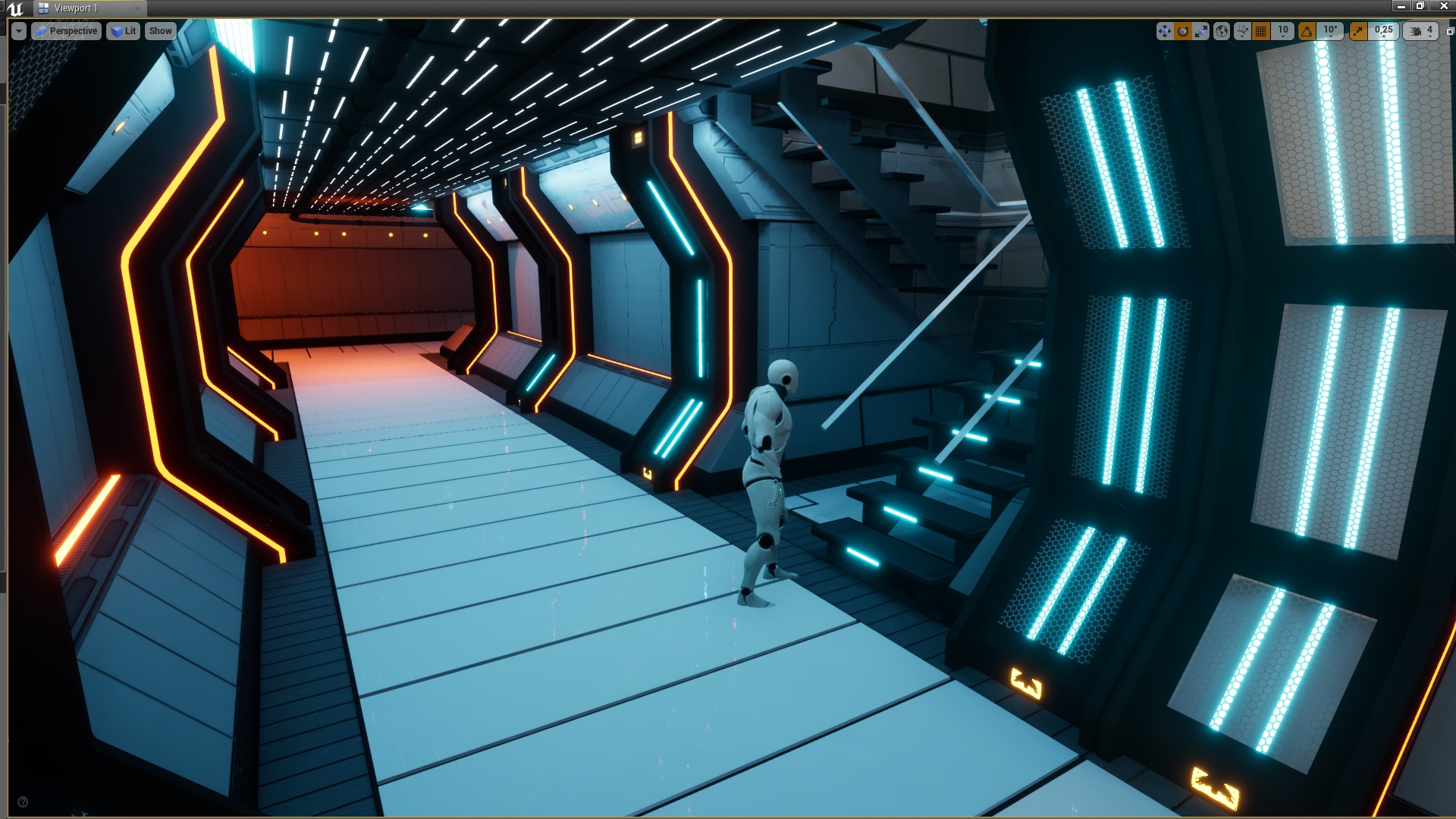 Modular Hexagonal Sci-fi Prison Level：環境 - UE マーケットプレイス