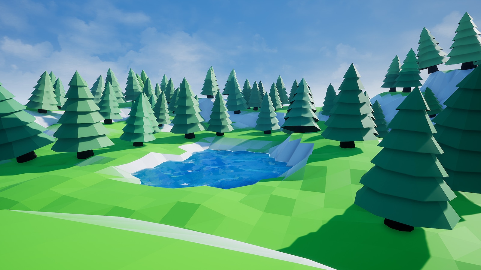 Procedural Low Poly Water in Blueprints - UE Marketplace