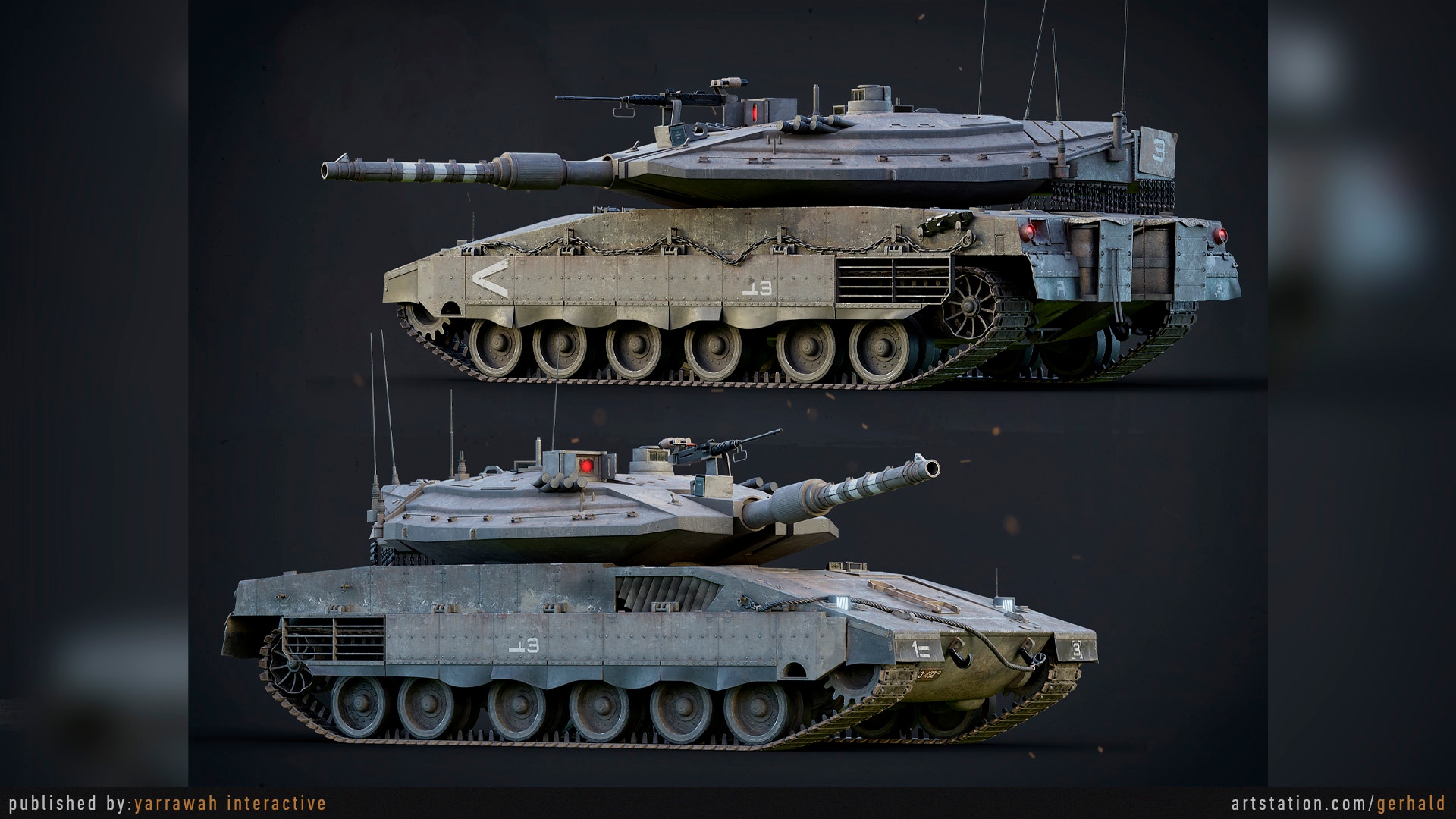 Leopard 2A7 & Merkava Mk. 4 - Advanced Tank Blueprint - Combo Pack ...