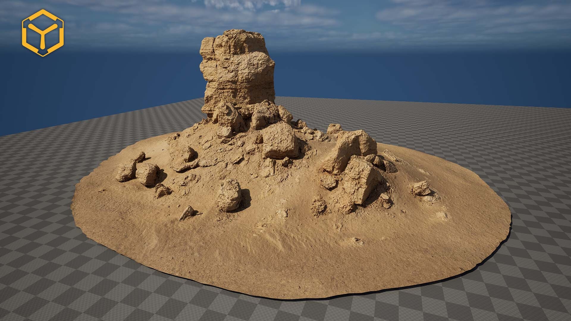 在道具创建的[WANYI Graphics] Yardang Rocky Desert - 3D Scans Asset Pack - 虚幻引擎商城