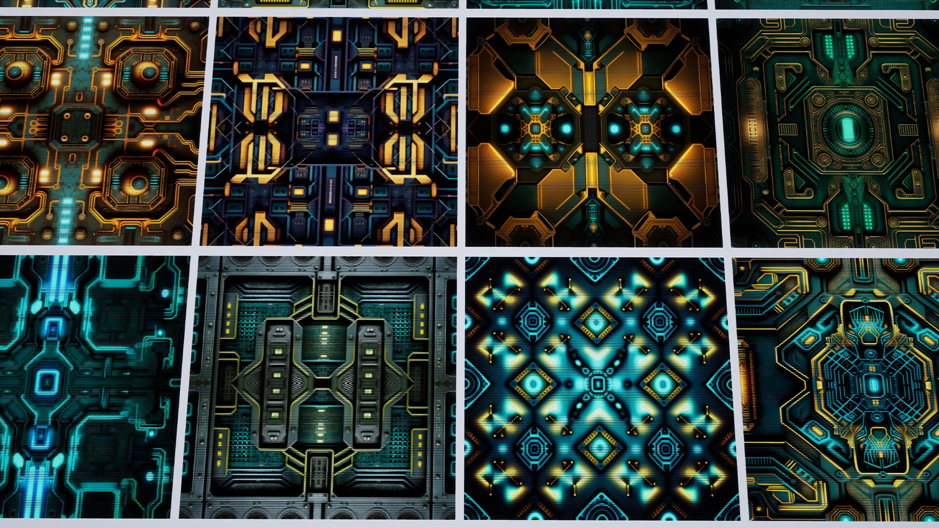 50 Cyberpunk Screen Materials Pack 02 in Materials - UE Marketplace