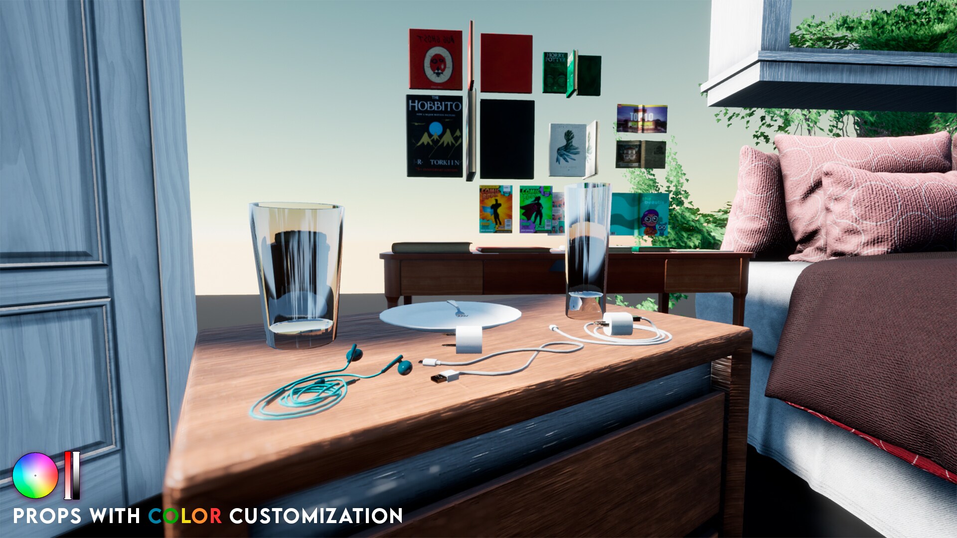 UROOM - Custom Color Bedroom Props in Props - UE Marketplace