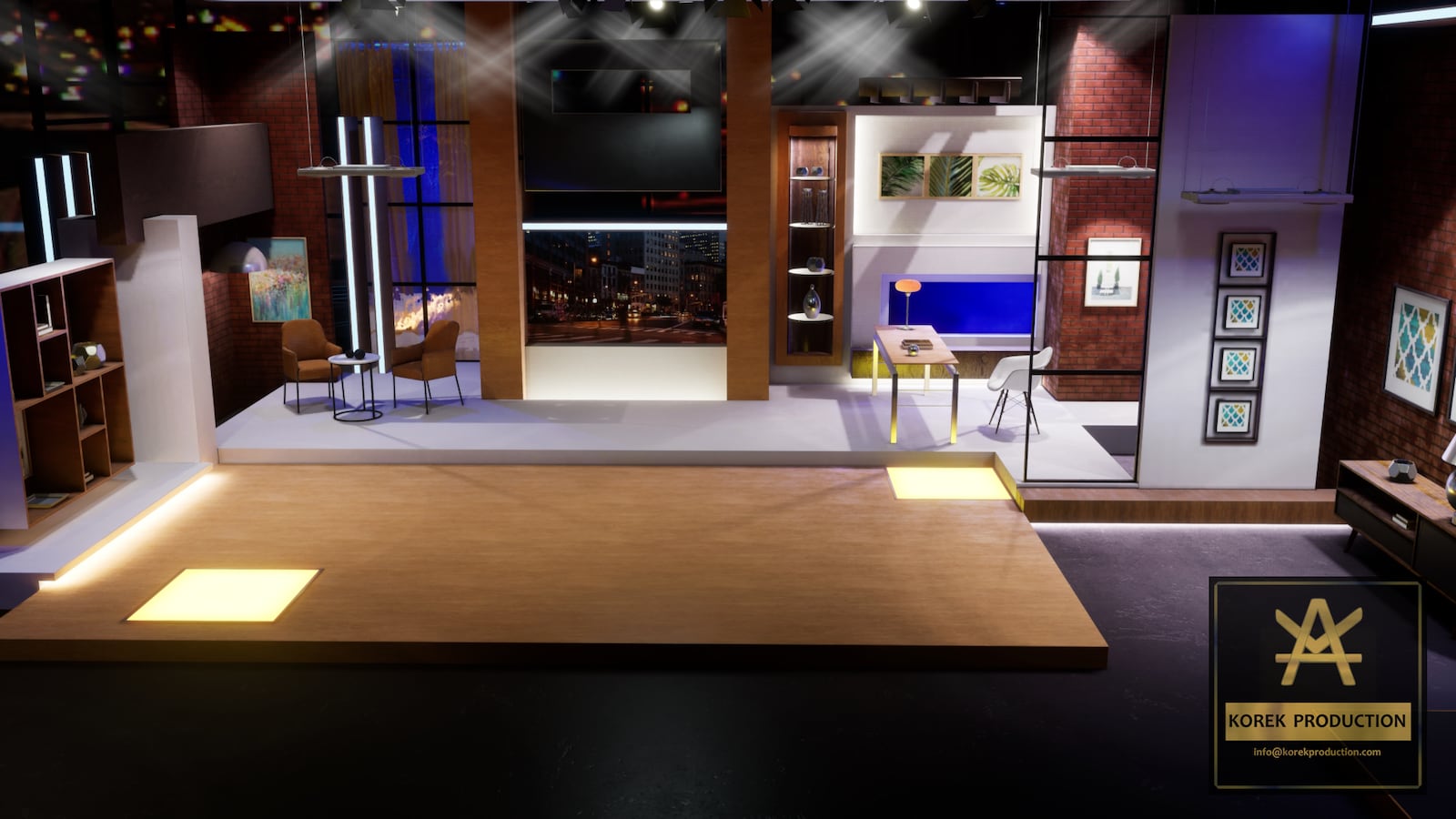 Virtual Set Talk Show in Architectural Visualization - UE Marketplace