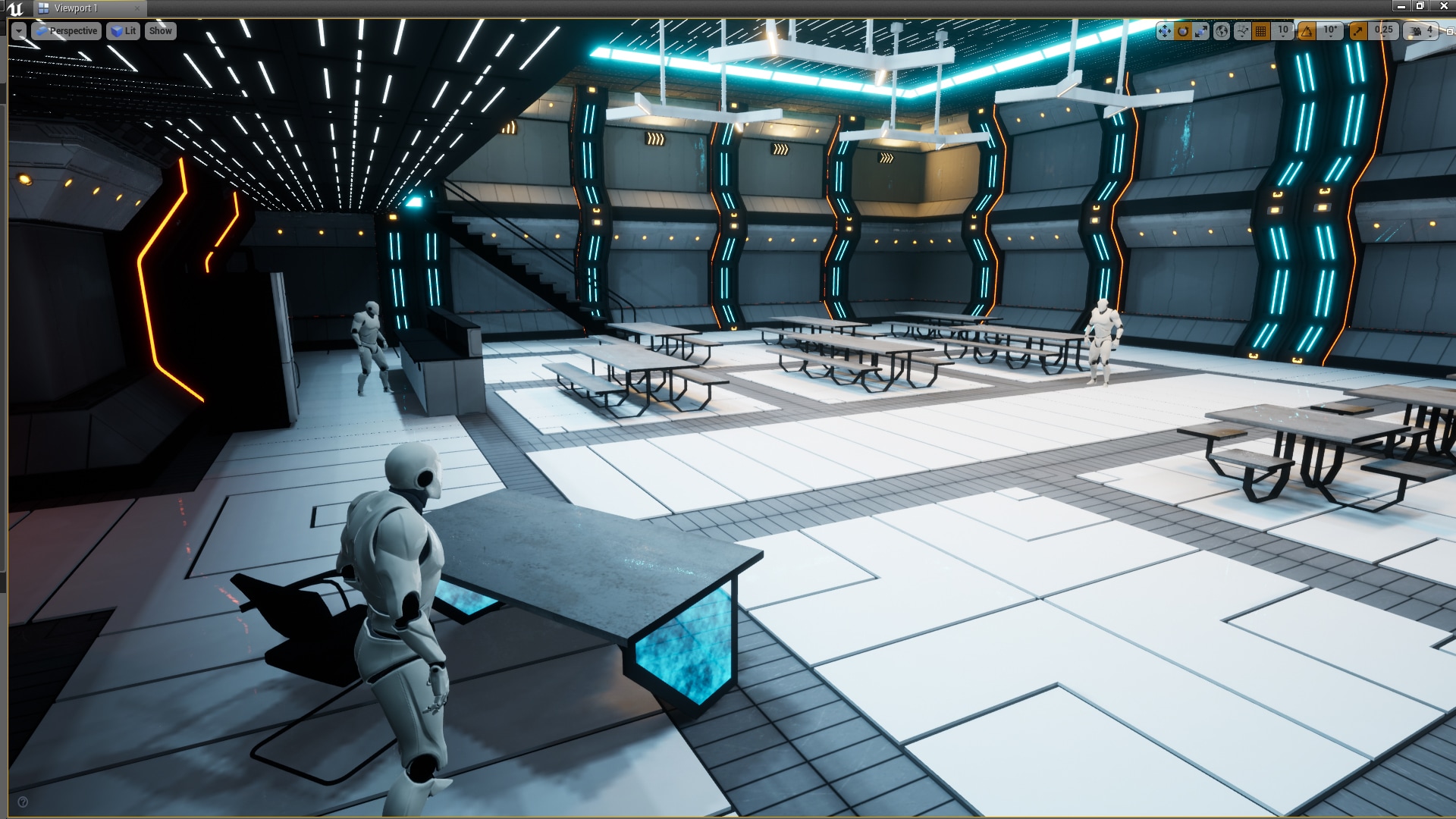 Modular Hexagonal Sci-fi Prison Level：環境 - UE マーケットプレイス