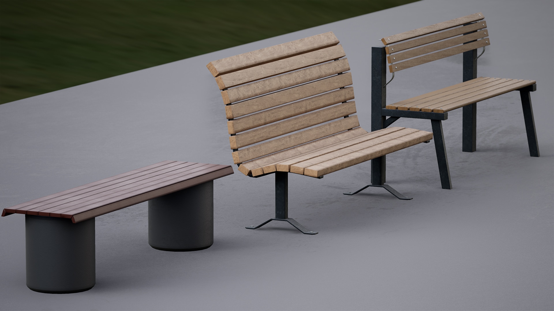 Urban city bench pack 01, 카테고리 소품 - UE 마켓플레이스