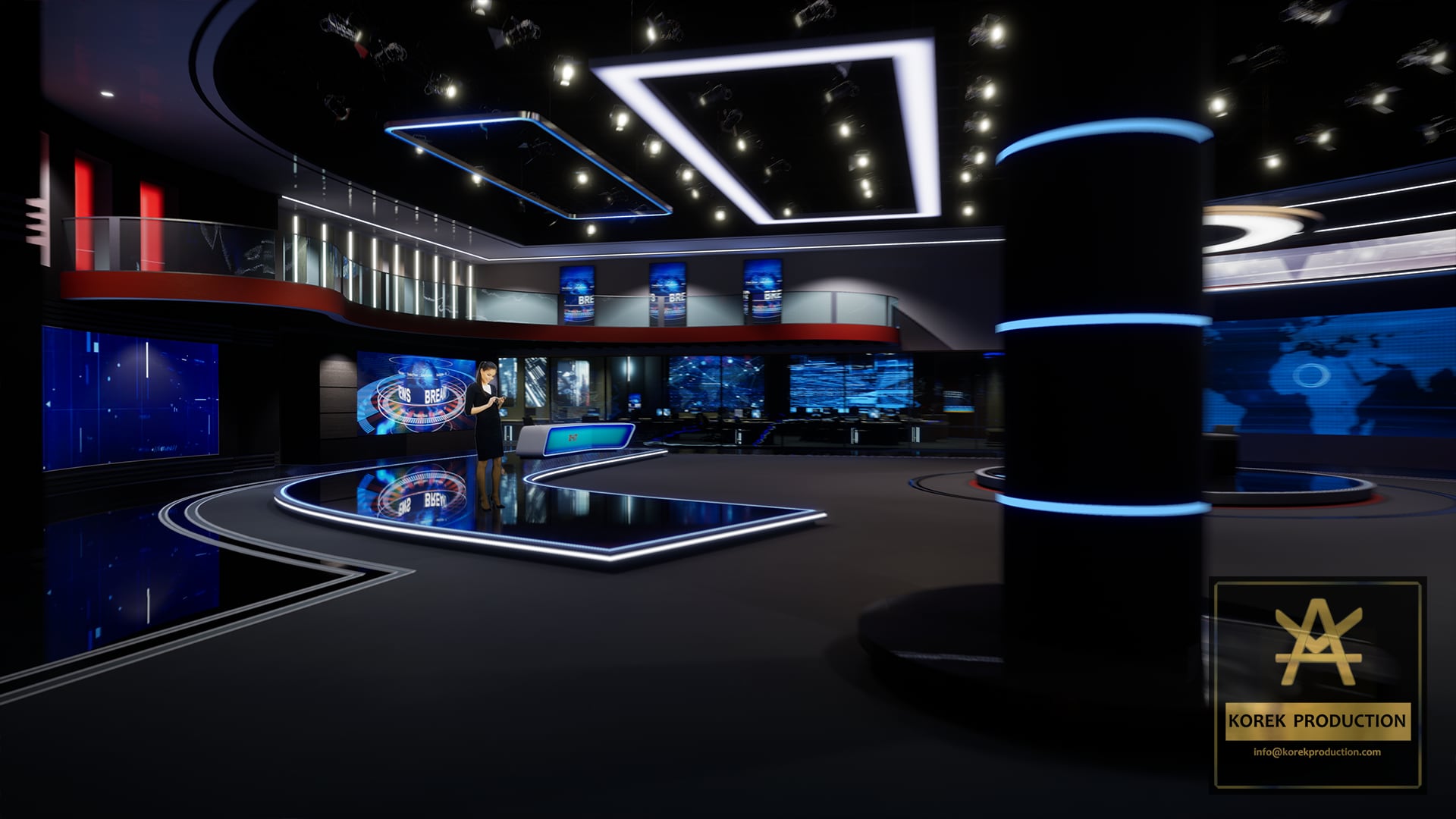 Virtual Newsroom Background