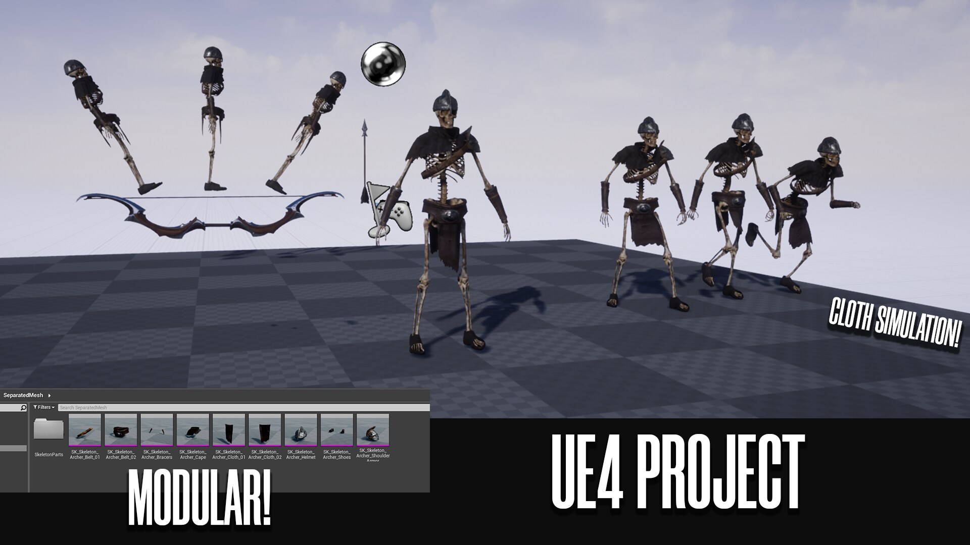 Modular Skeleton Archer：キャラクター - UE マーケットプレイス