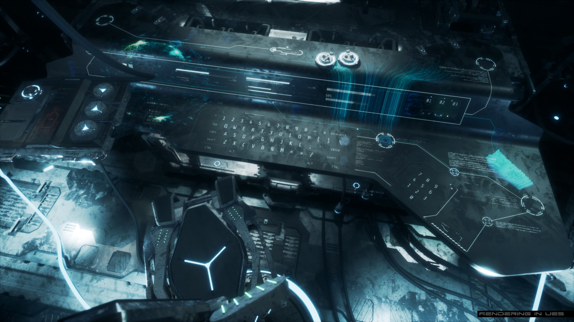 Sci Fi Computer Station Modular High Poly Smart Materials In
