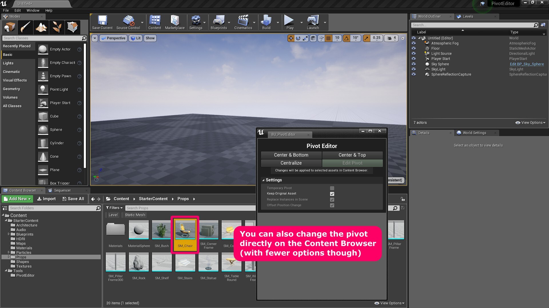 Pivot Editor Tool in Blueprints - UE Marketplace