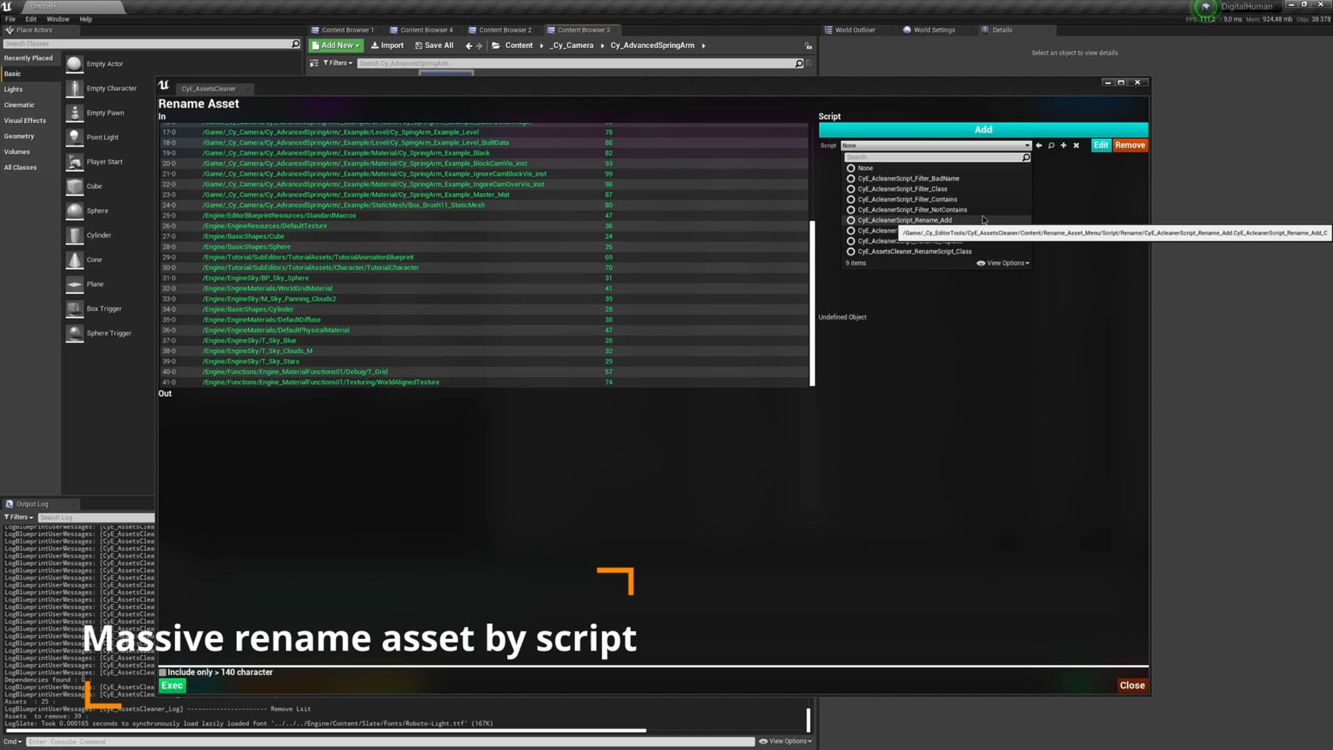 Cy EditorTools Assets Cleaner in Blueprints - UE Marketplace