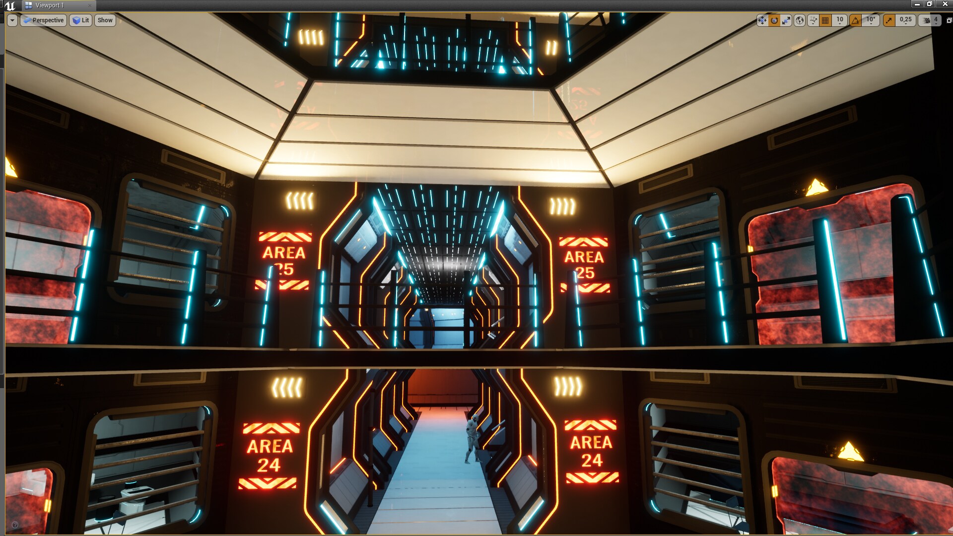 Modular Hexagonal Sci-fi Prison Level：環境 - UE マーケットプレイス