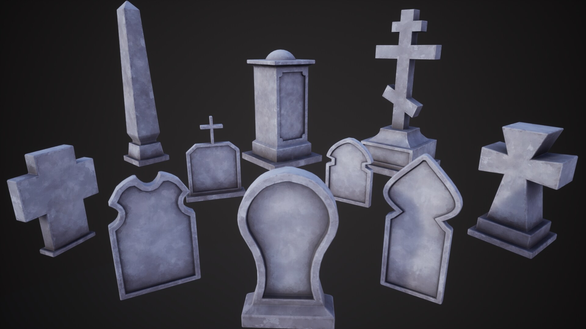 Stylized Gravestones Pack in Props - UE Marketplace