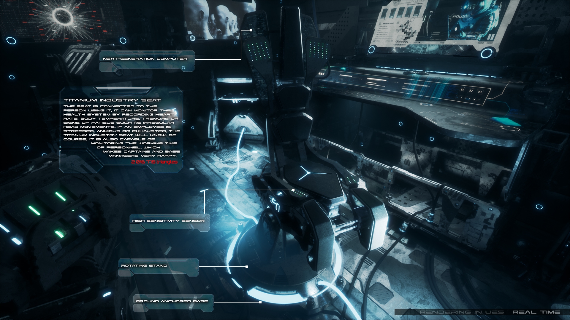 Sci Fi Computer Station Modular High Poly Smart Materials In