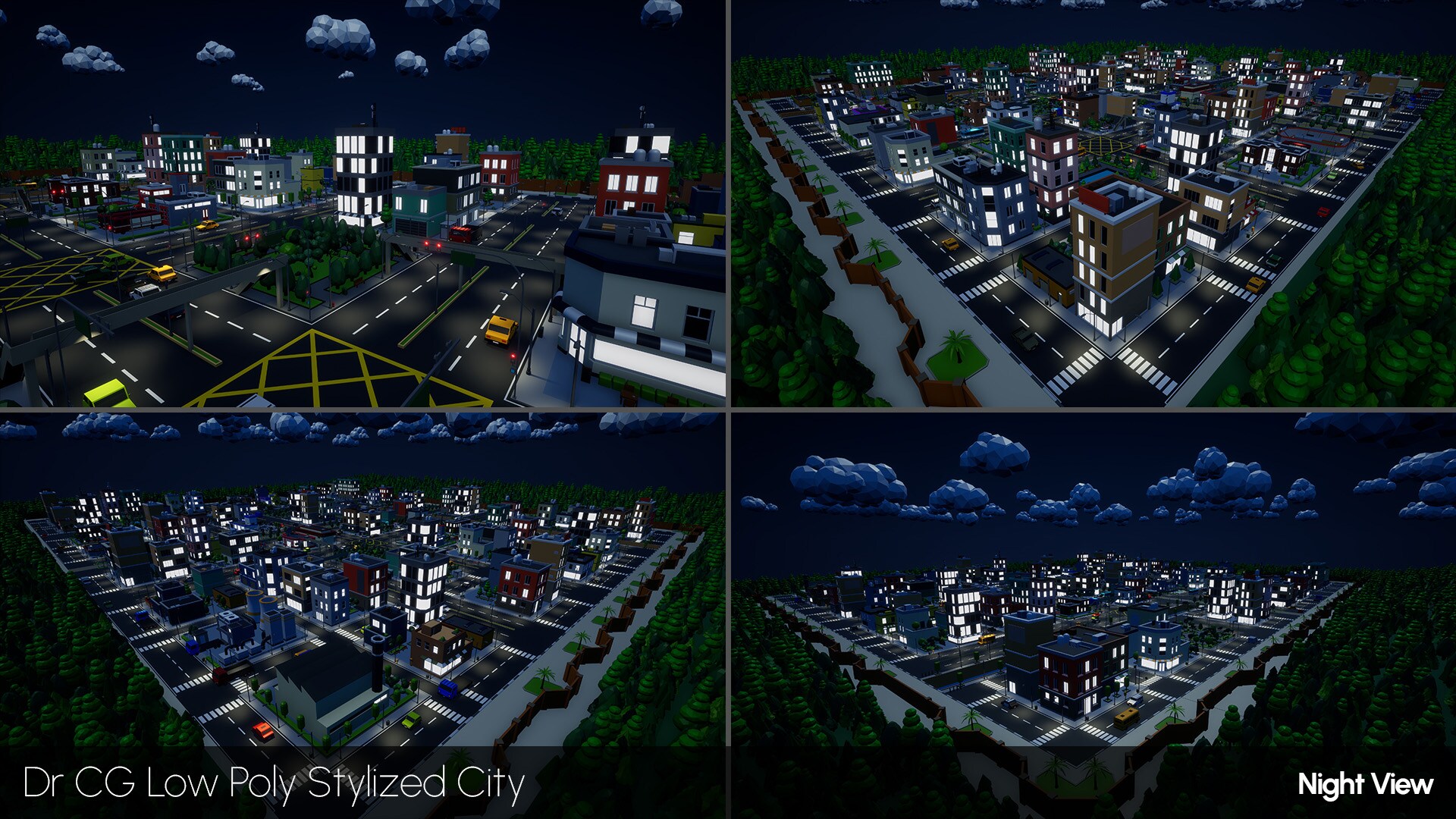 在环境创建的Modular Stylized Low Poly City , Game Ready, Mobile Optimized, AR ...