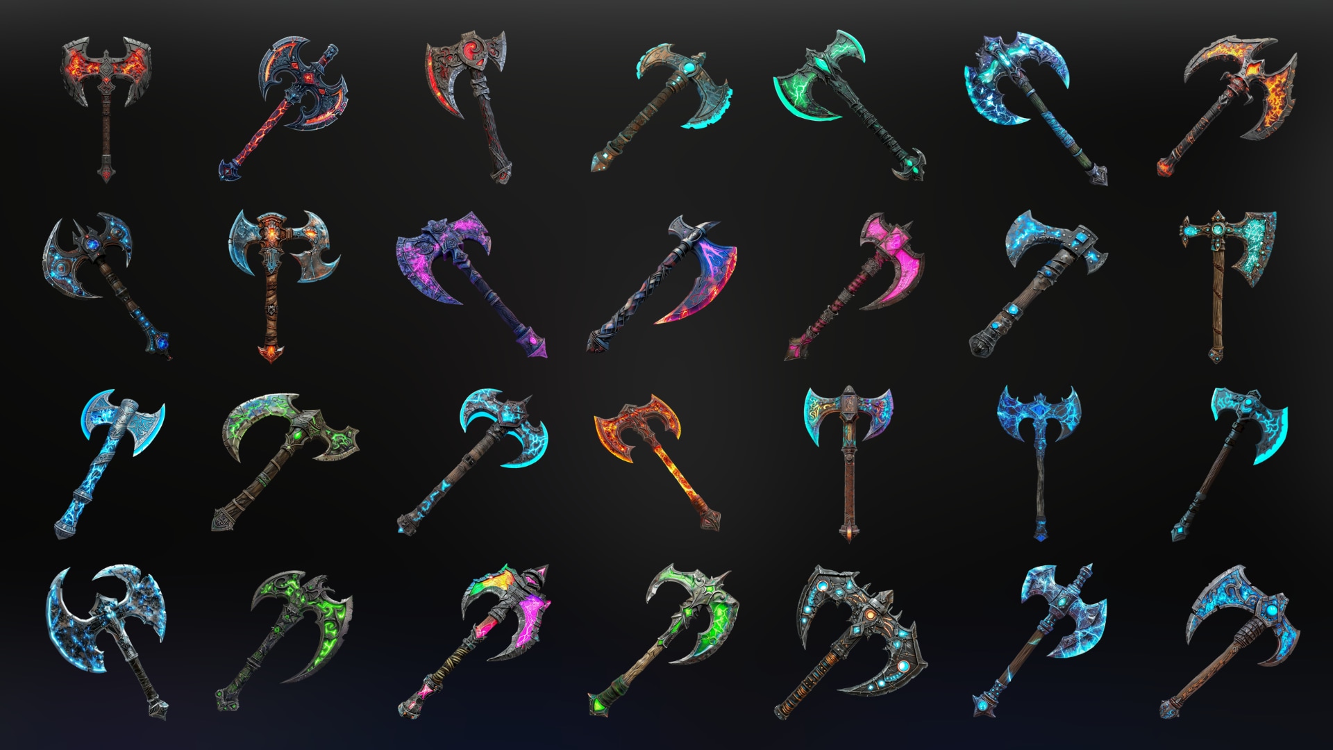 Fantasy Axe V2 - Icon Pack：2Dアセット - UE マーケットプレイス