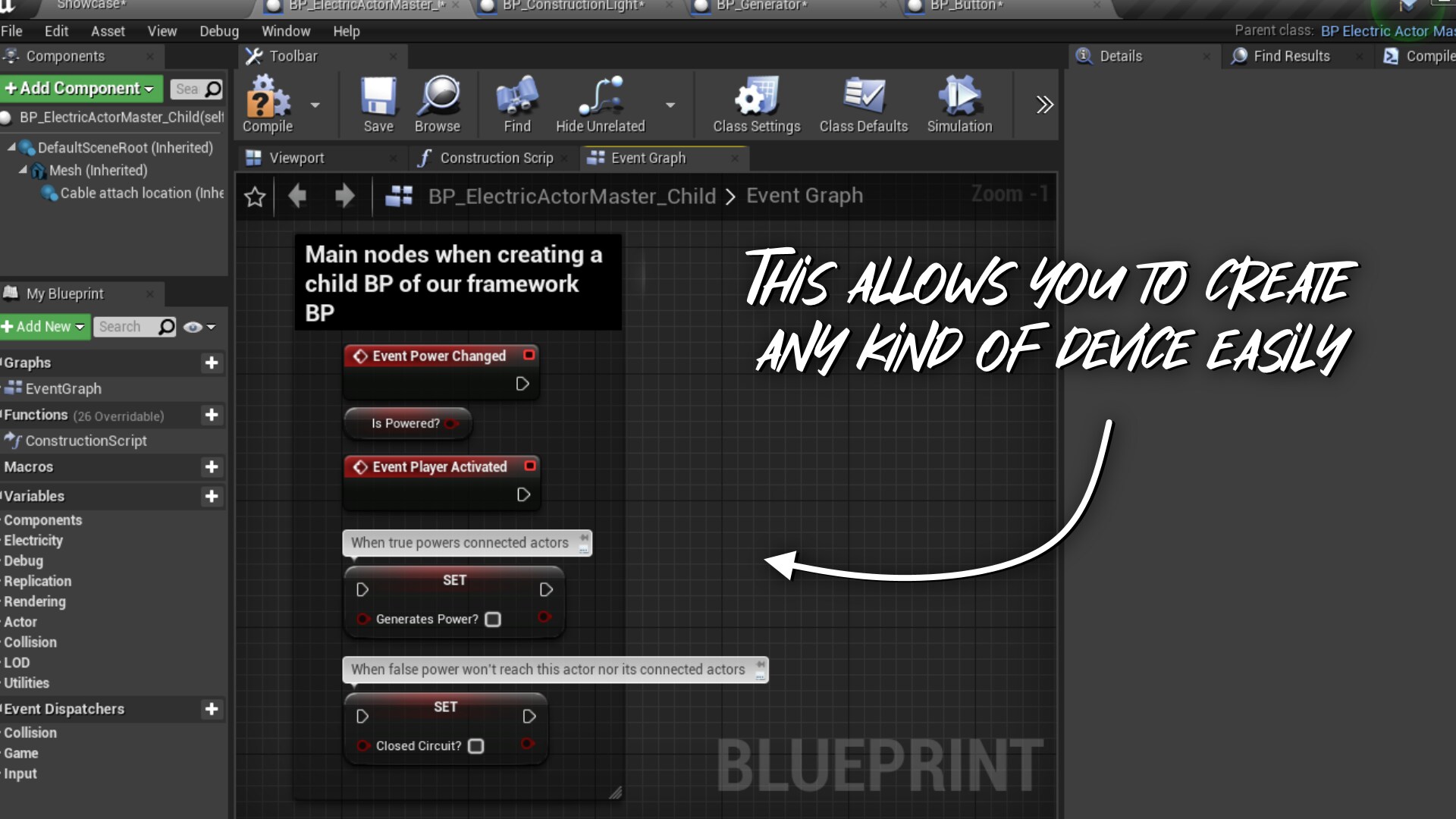 Electricity Toolkit in Blueprints - UE Marketplace