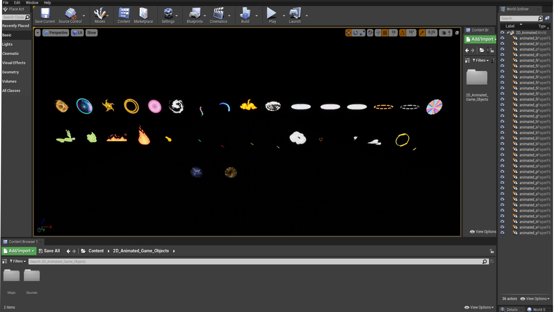 2D Animated Game Objects in 2D Assets - UE Marketplace