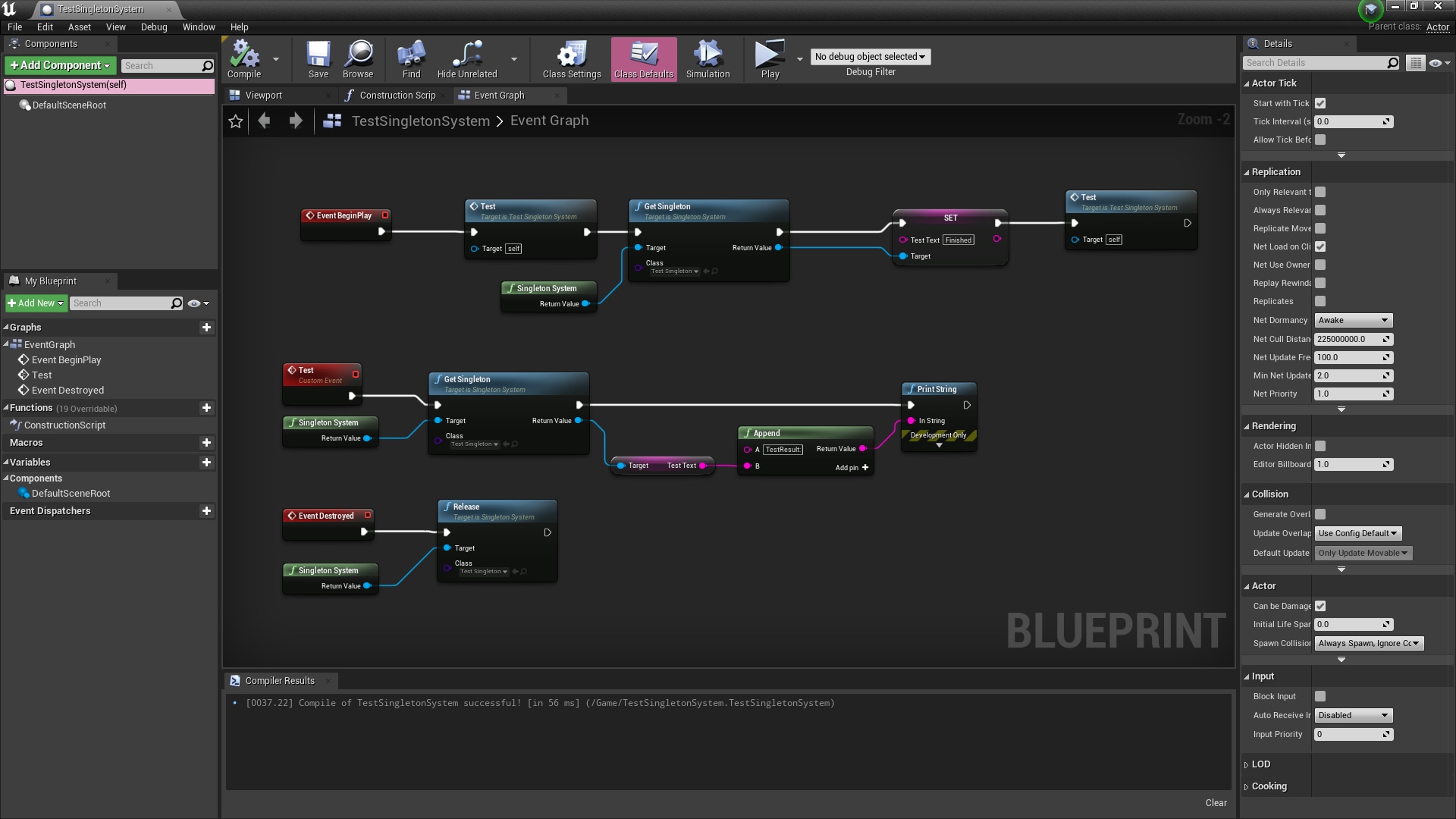 SingletonSystem in Code Plugins - UE Marketplace