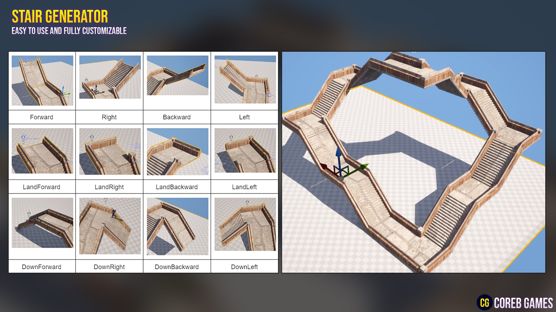 Stair Generator, 카테고리 블루프린트 - UE 마켓플레이스