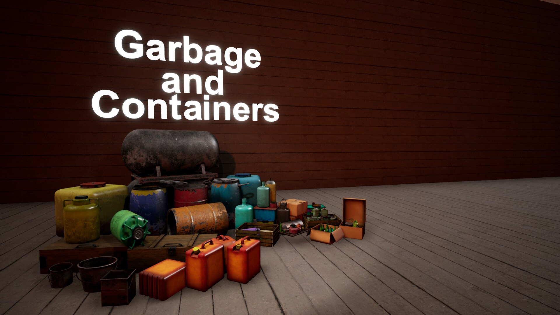 Garbage And Containers in Props - UE Marketplace