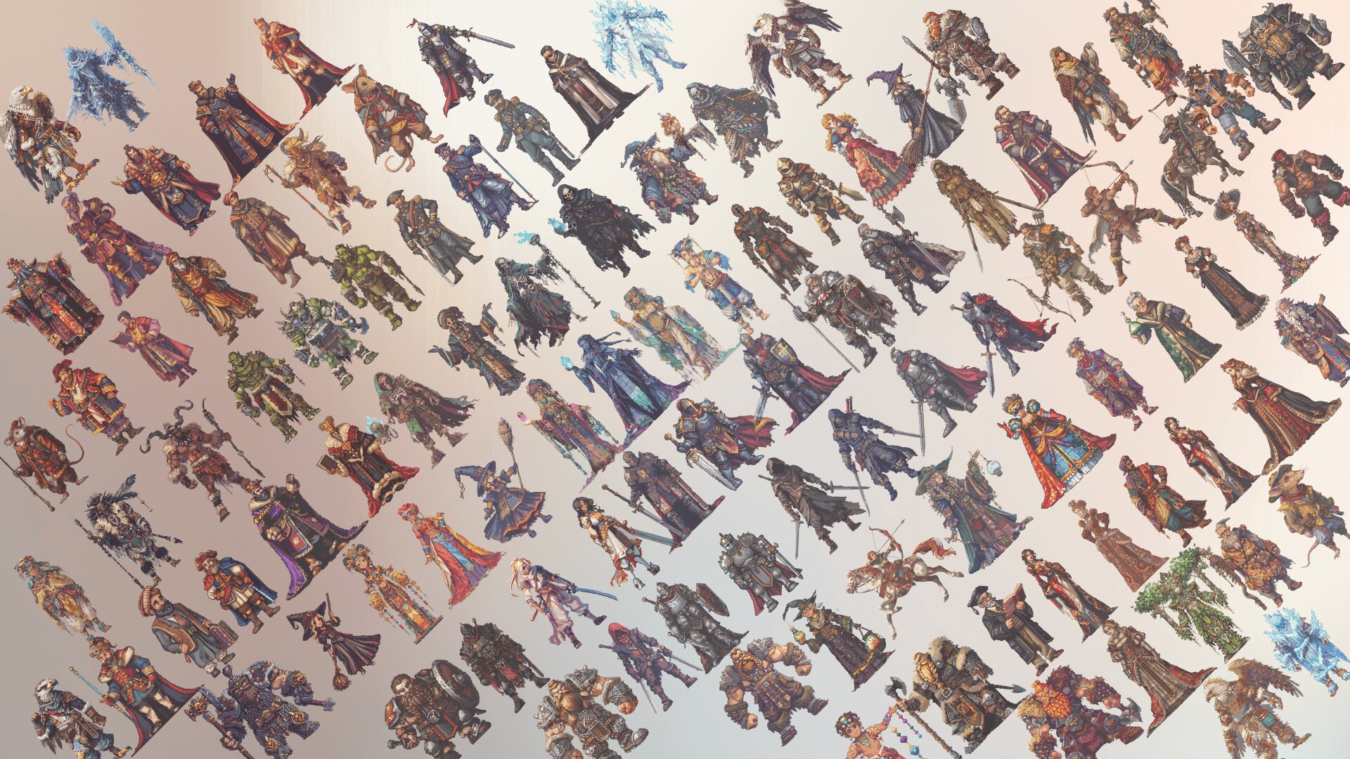 Pixel Art Full-Body FANTASTIC Characters: 450 Sprites in 3 Sizes, 카테고리 ...