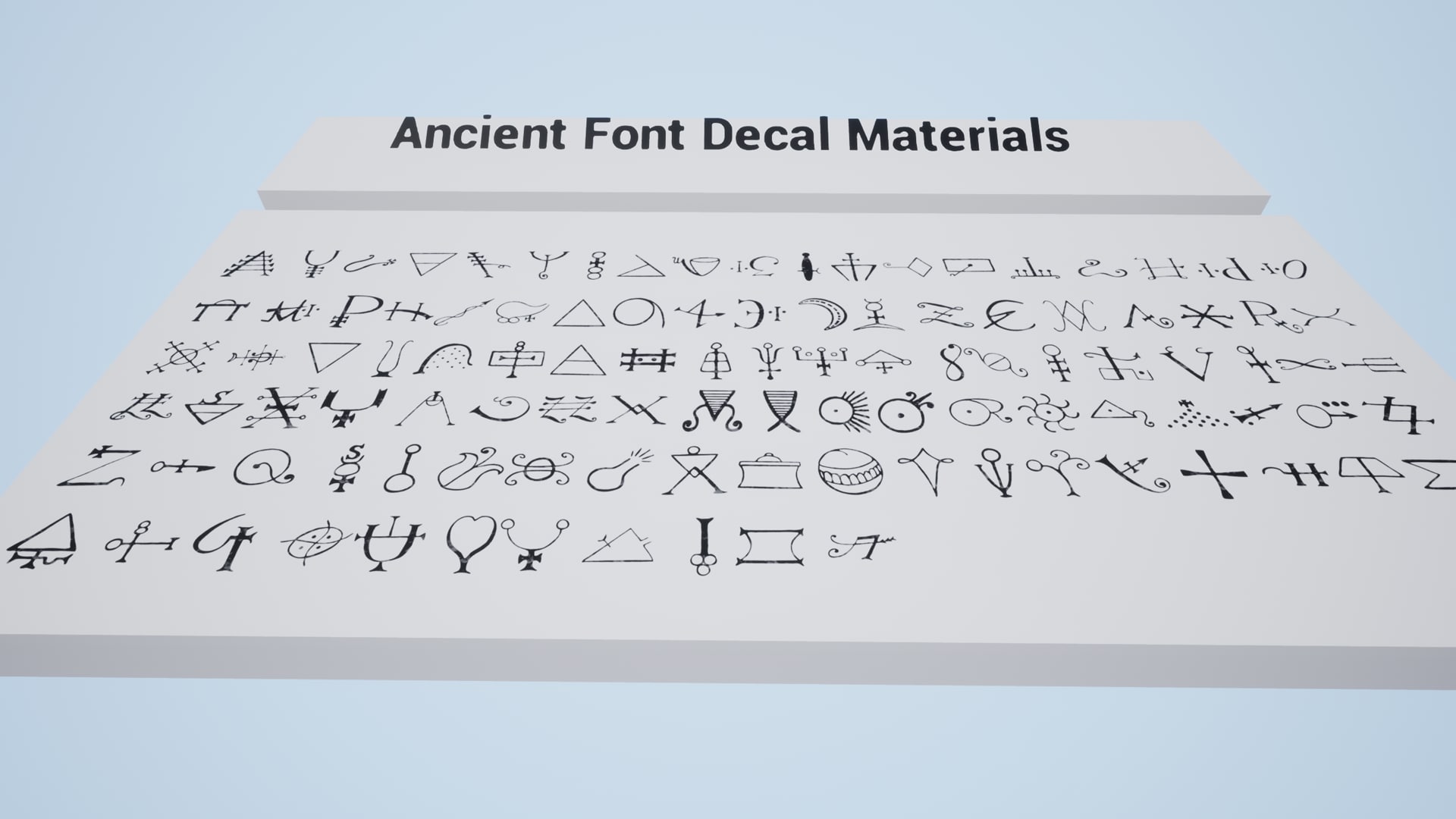 "100+" Ancient Font Decal Materials in Materials - UE Marketplace