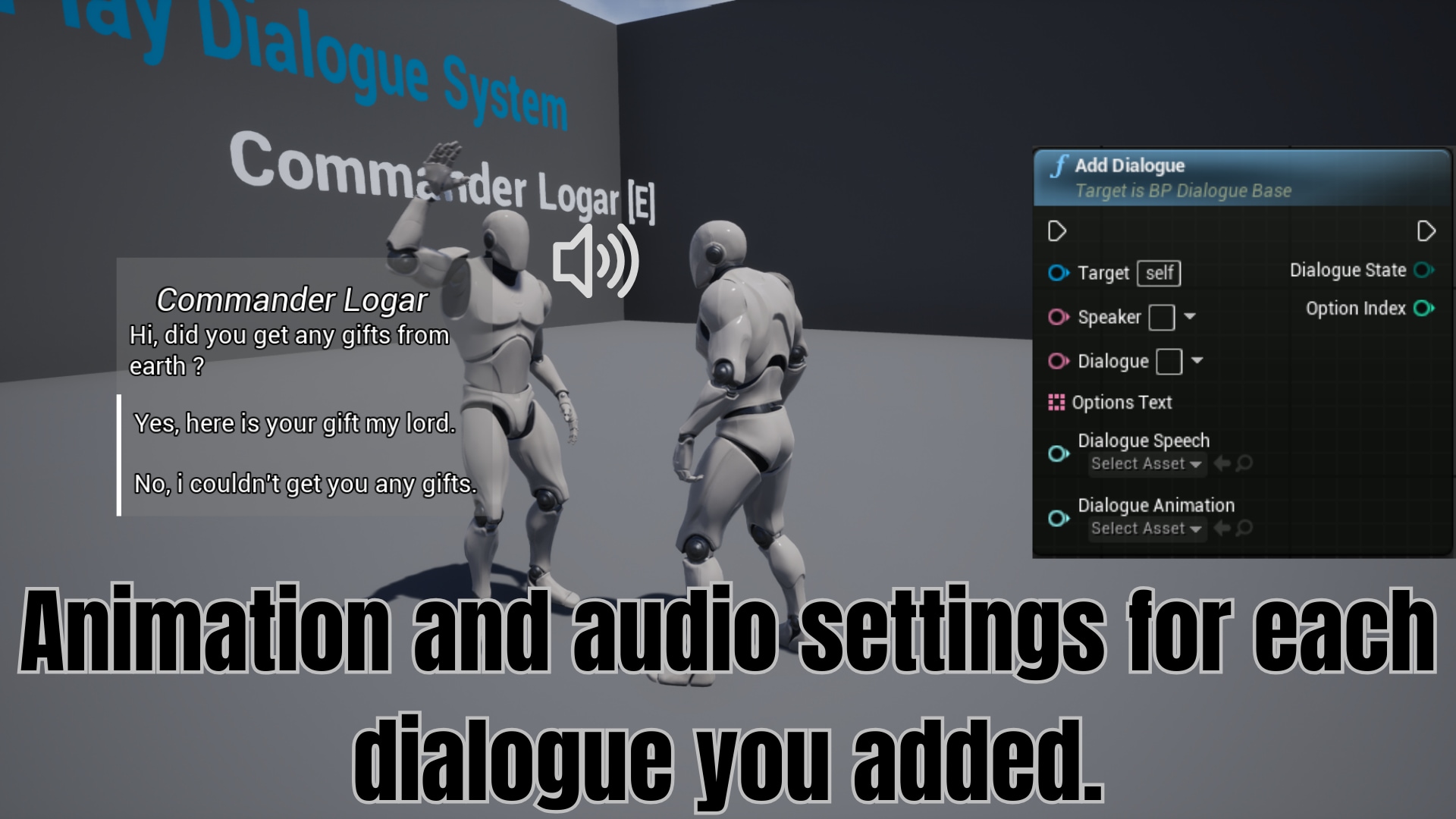 Plug and Play Dialogue Component in Blueprints - UE Marketplace