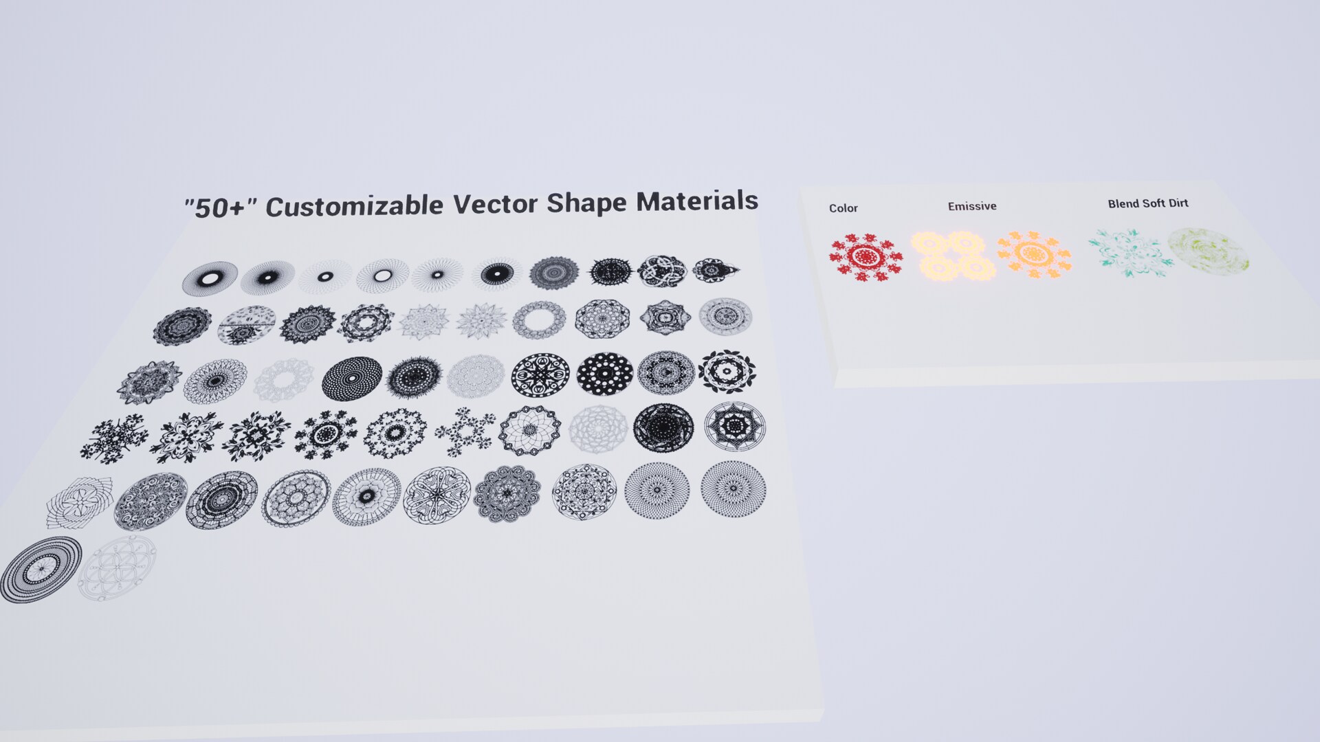 "50+" Customizable Vector Shape Materials in Materials - UE Marketplace