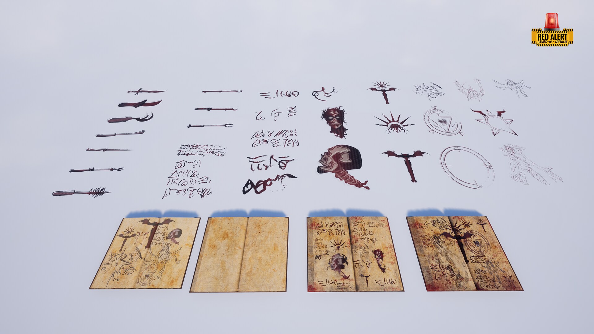 Horror Decal Pack / Book / AI SOURCES – ASSET CLOUD