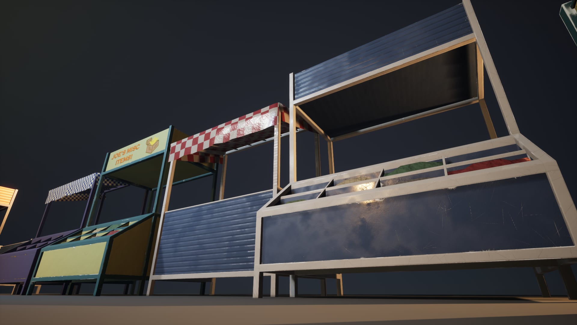 Customizable Market Stalls in Props - UE Marketplace
