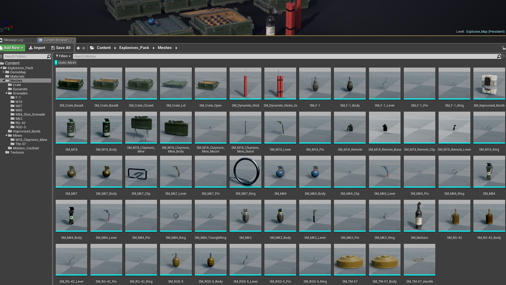 Explosives Pack in Props - UE Marketplace