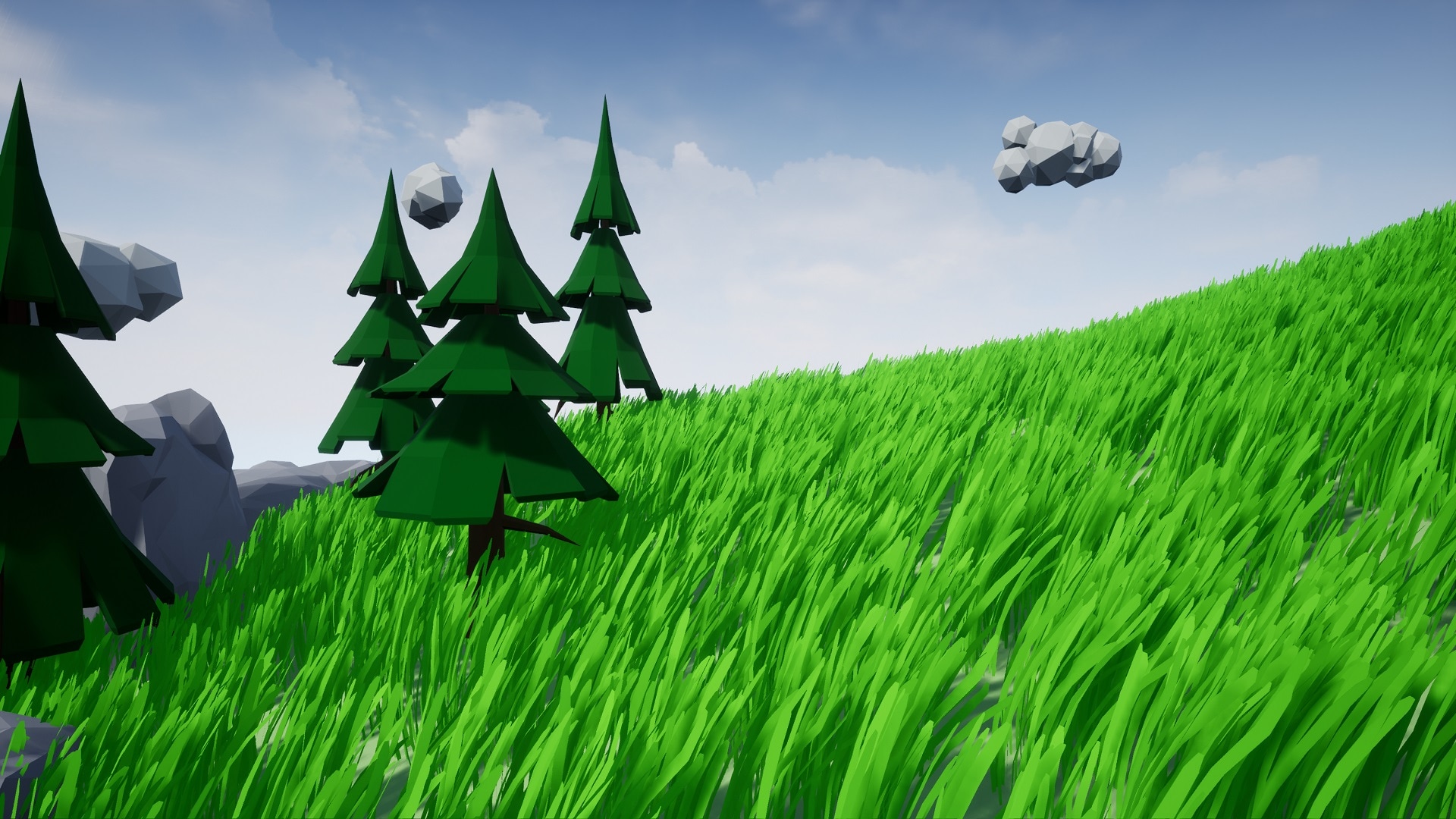 Interactive Stylized Lowpoly Grass In Props Ue Marketplace