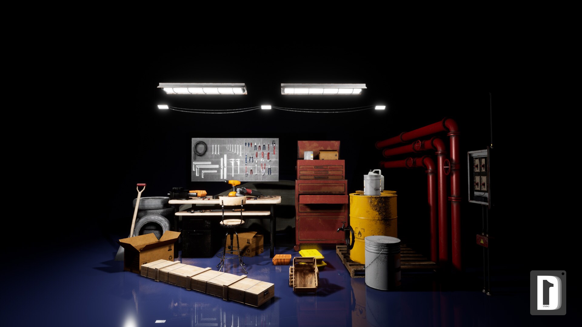 Garage & Basement Assets, 카테고리 소품 - UE 마켓플레이스