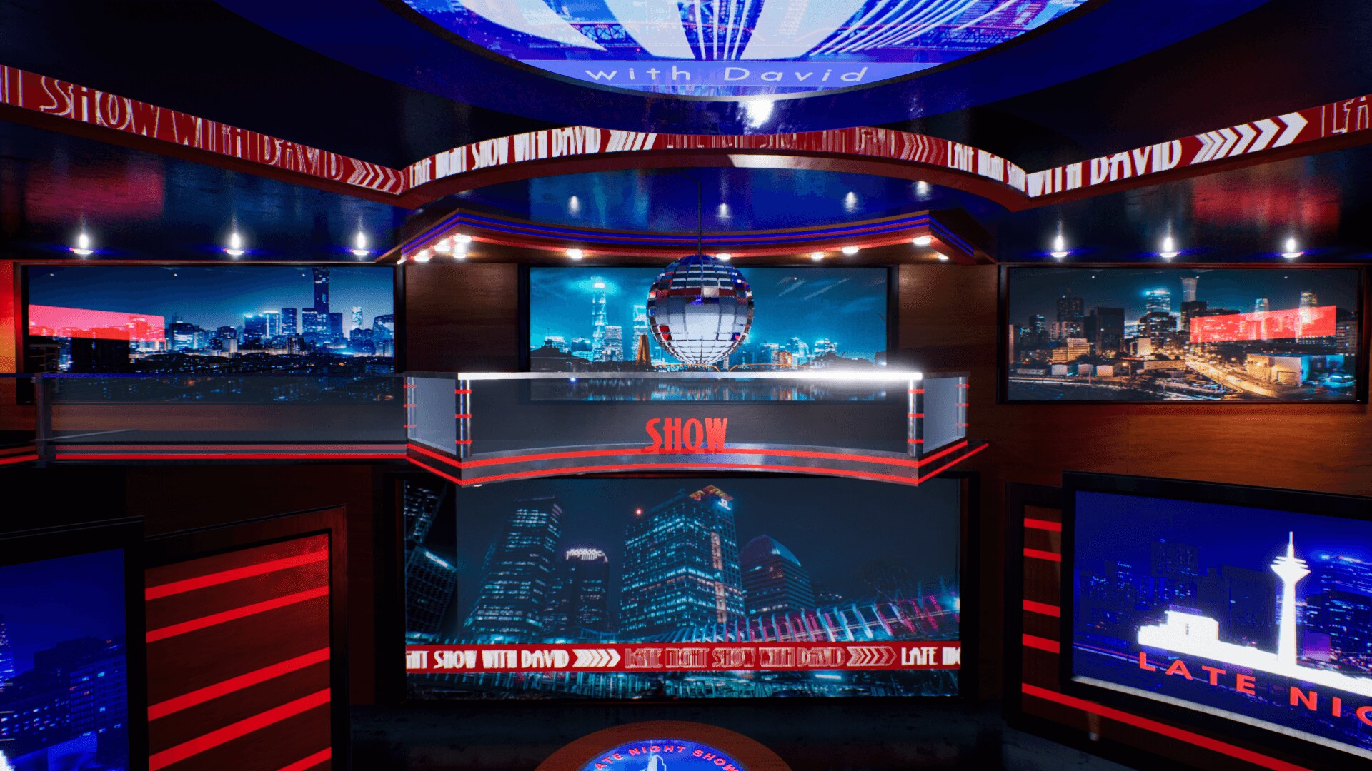 Talk Show TV Studio in Props - UE Marketplace